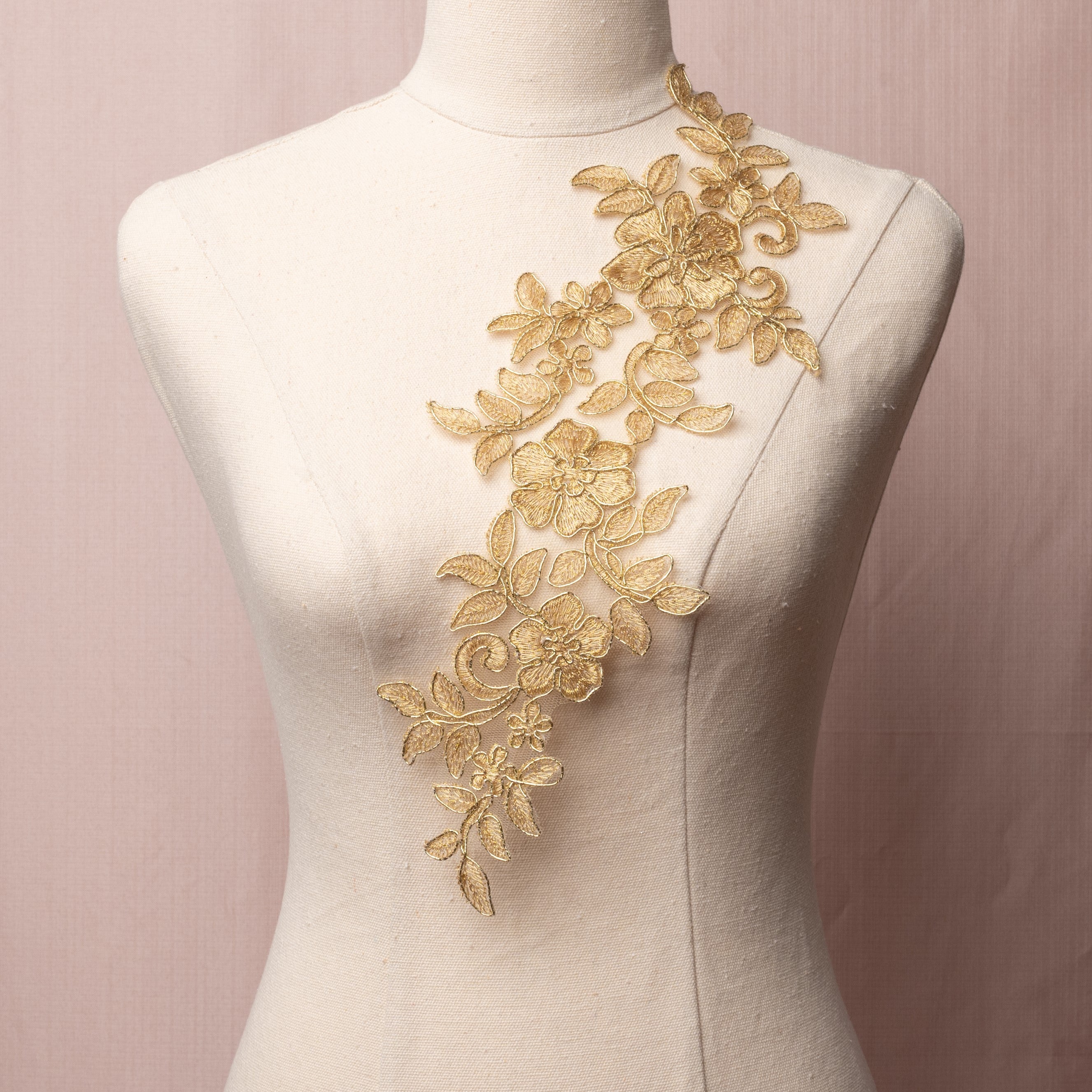 Single Gold Floral Applique - Dance | Calisthenics | Lyrical Costume ...